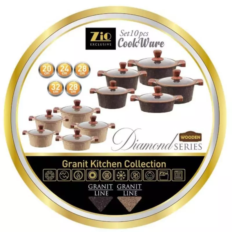 سرویس قابلمه زیو طرح الماس Zio Z-7110 | آیکان استور