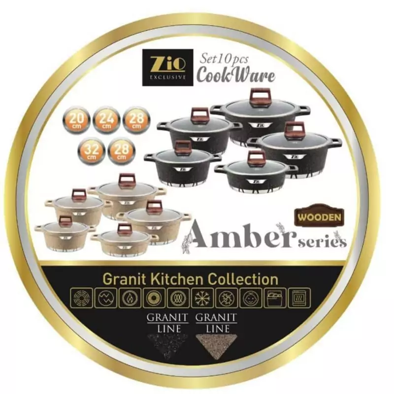 سرویس قابلمه زیو طرح آمبر ZIO Z-7140 | آیکان استور